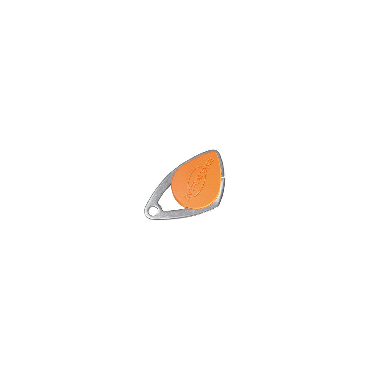 Badge Électronique Mifare - Insert Inox Gravé - Orange
