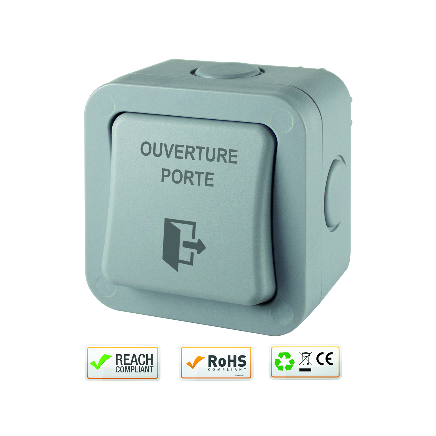 Bouton Poussoir Ip 66 Ap 92 X 92 X 55/65 Mm Contact Inverseur Co/No/Nf