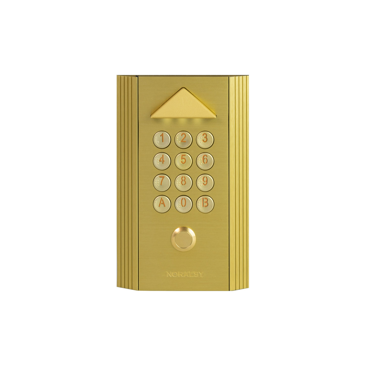 Clavier Codé Autonome Profil 1 Compact Dorée Pose Encastrement 1 Relais