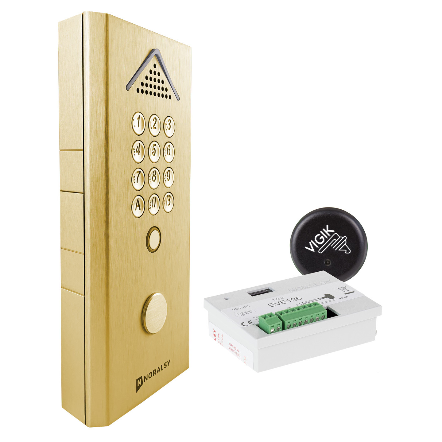 Kit Composé D'1 Clavier Portacode Profil 2 Finition Champagne P