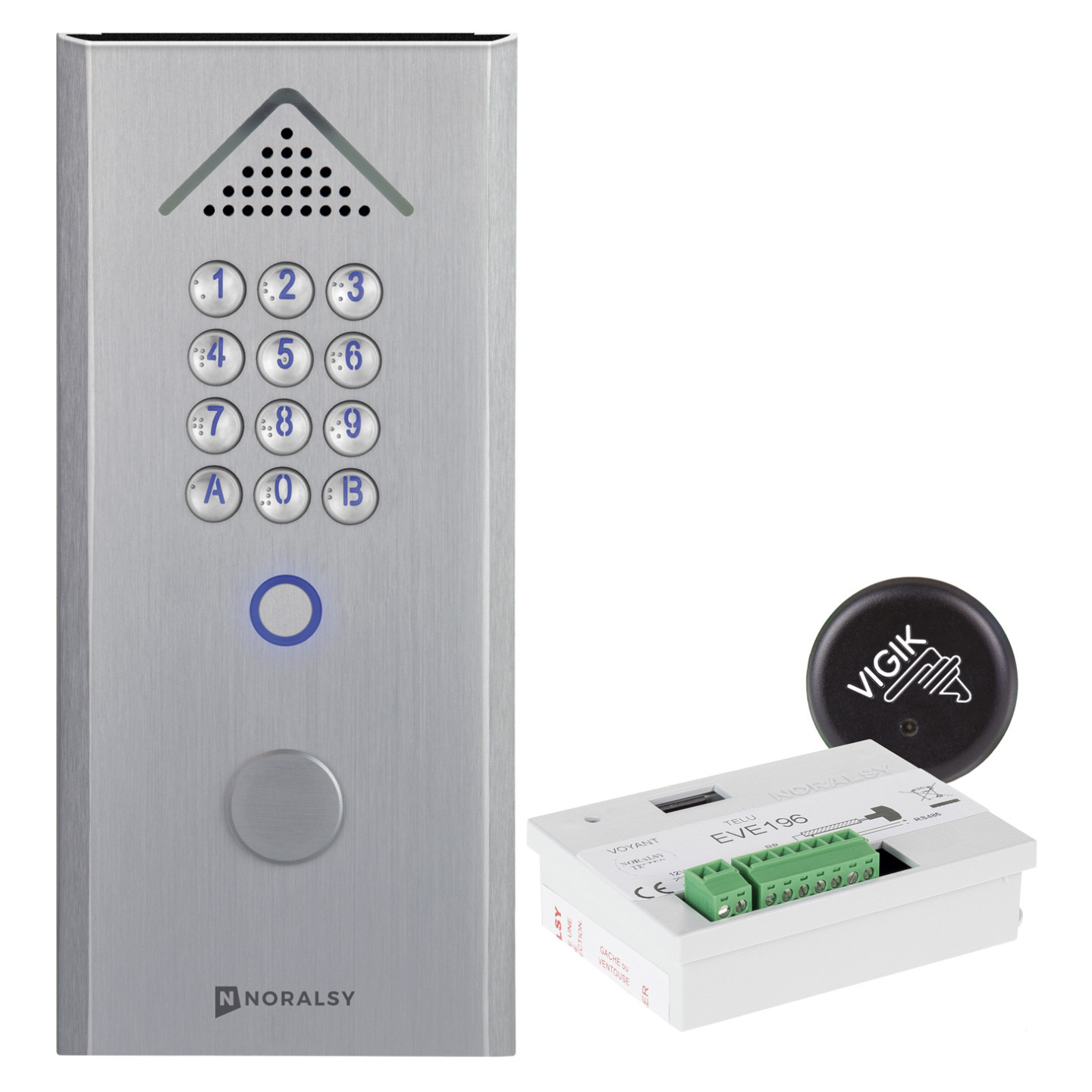 Kit Composé D'1 Clavier Portacode Profil 2 Finition Argent Pose