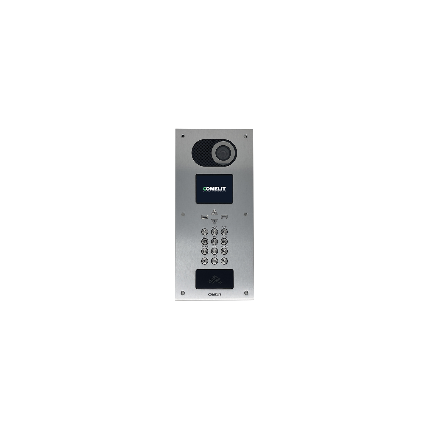 Platine PIC Switch aluminium encastrée, équipée du module 4681. Design moderne